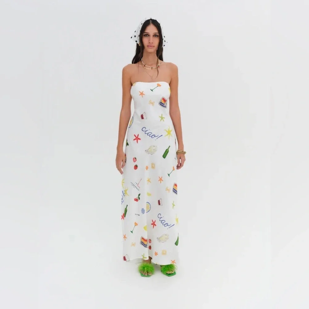 For Love And Lemons | Dresses | For Love Lemons Carla Strapless Maxi ...